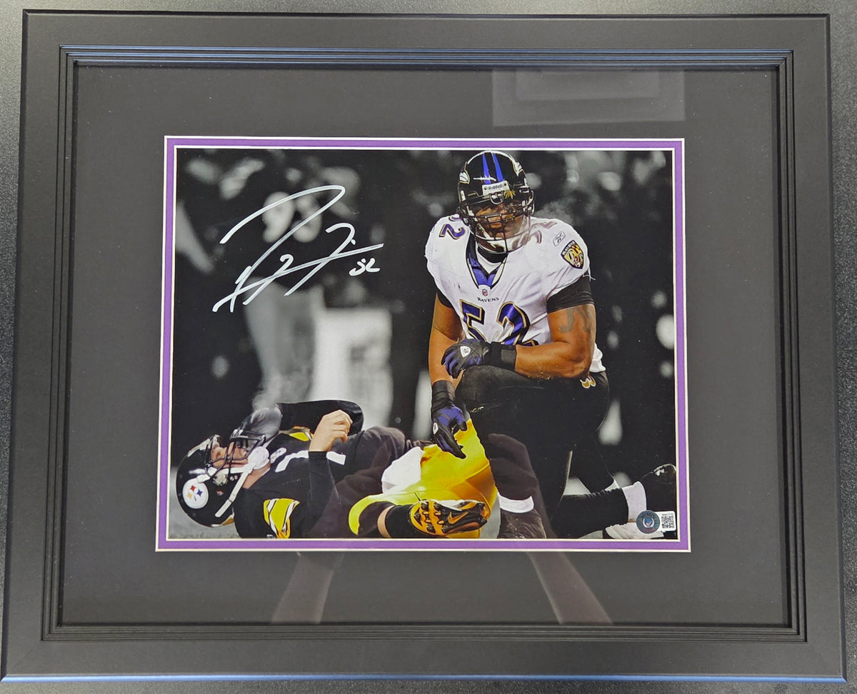 Ray Lewis Autographed & Framed 11x14 Photo – Great Moments Sports Cards