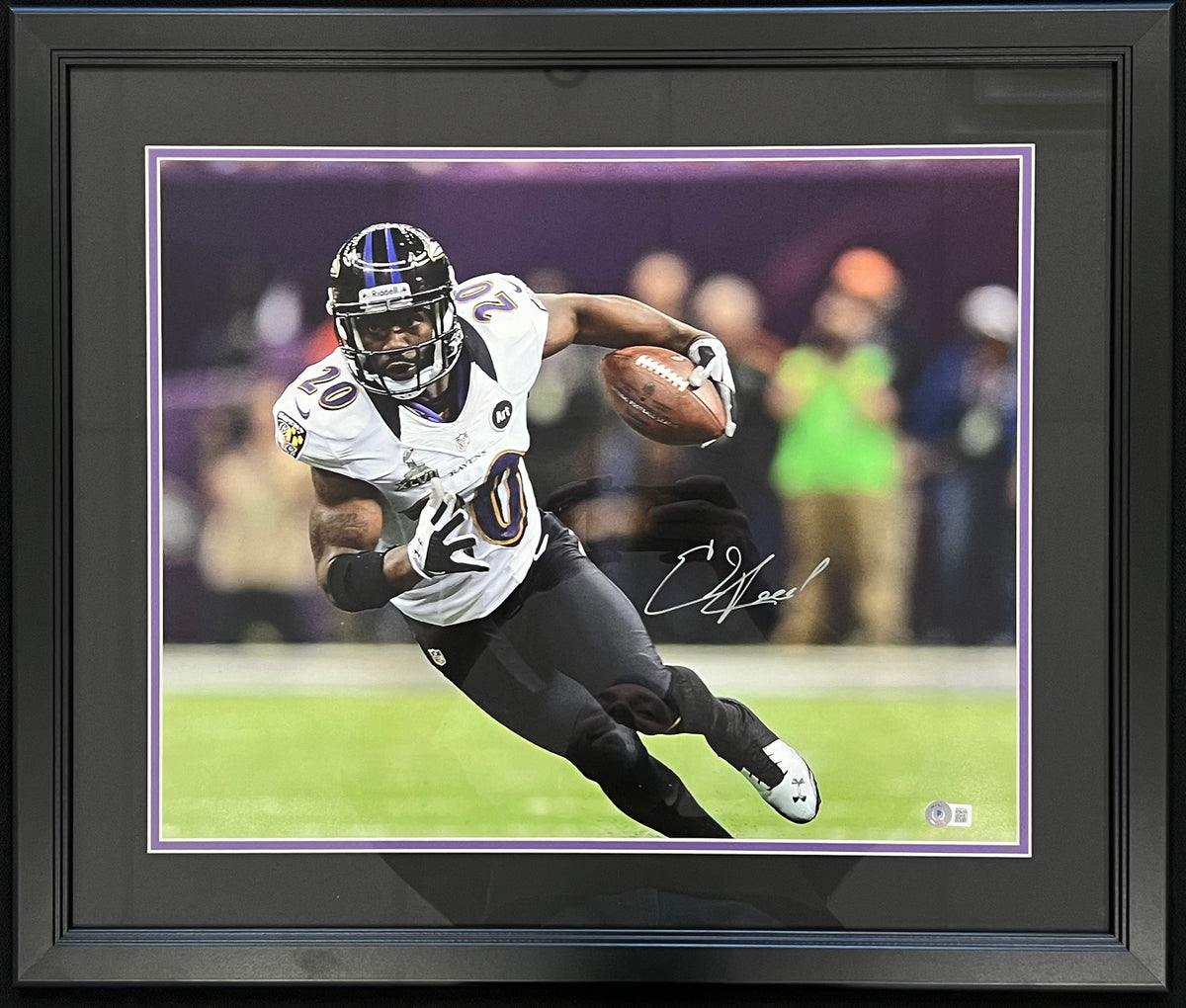 Ed Reed Autographed & Framed 16X20 Photo – Great Moments Sports Cards