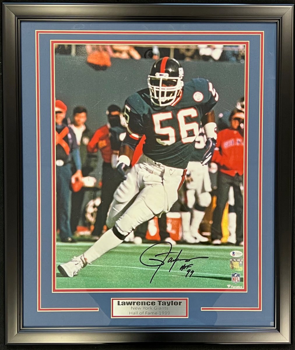 Lawrence Taylor Autographed & Framed 16X20 Photo – Great Moments Sports ...