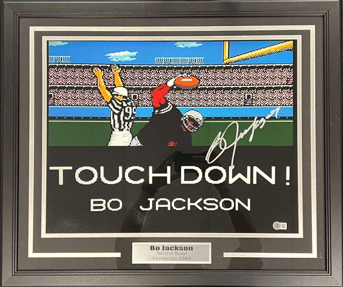 Bo Jackson Autographed and Framed "Tecmo Bowl" 16x20 Photo – Great ...