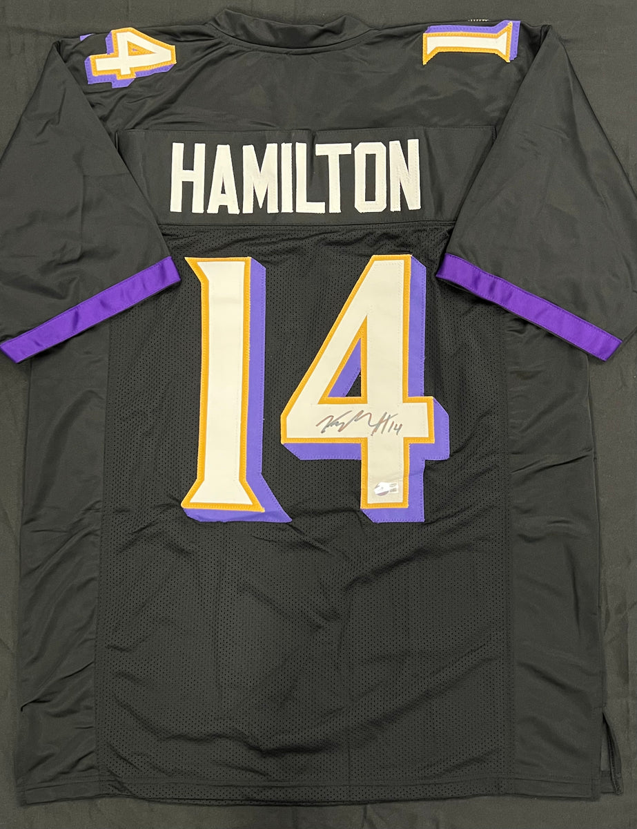 Kyle Hamilton Autographed Custom Jersey - Black – Great Moments Sports ...